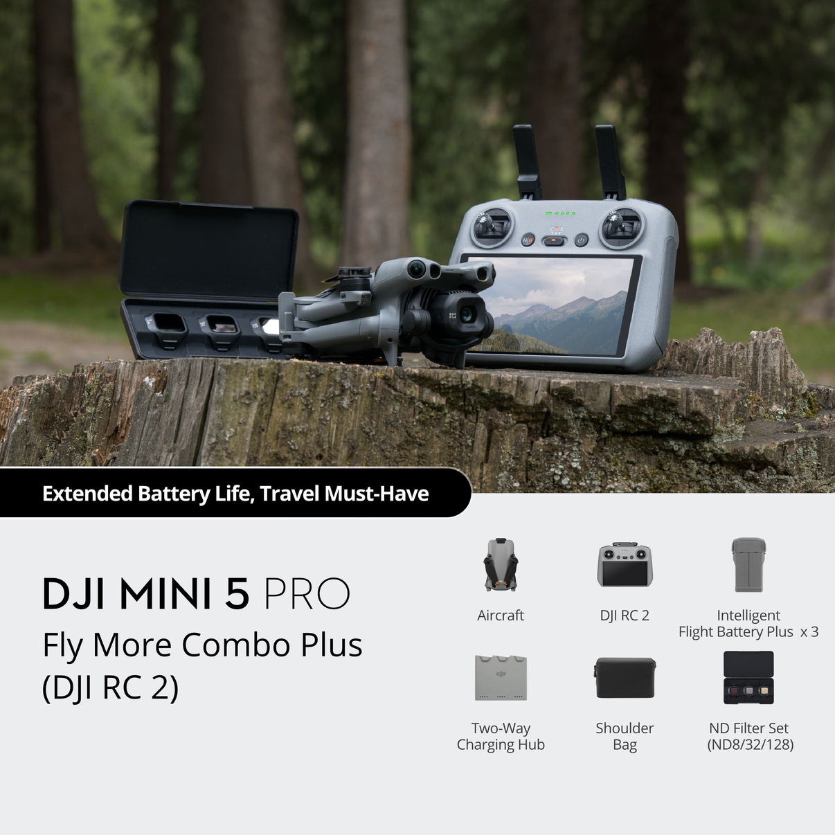 DJI Mini 5 Pro Fly More Combo Plus (DJI RC 2) – DJI USA Online Store